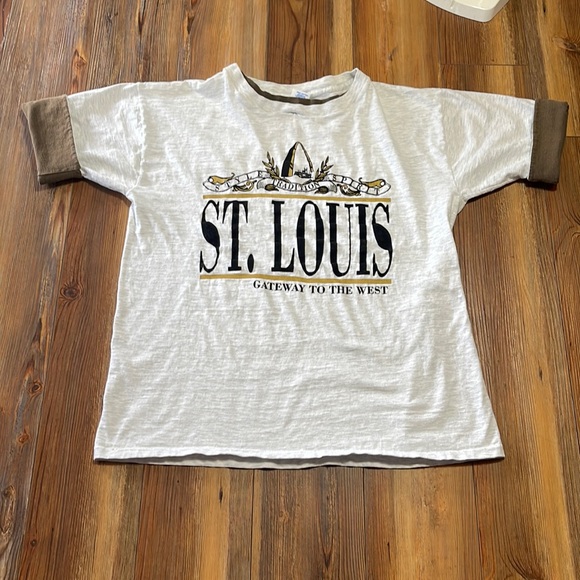 Vintage | Tops | Vintage St Louis Shirt 9s Large Usa Arch Cuffed ...